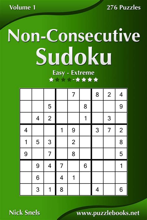 Non Consecutive Sudoku Easy To Extreme Volume 1 276 Logic Puzzles