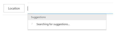 Location Suggestions Not Loading Microsoft Qanda