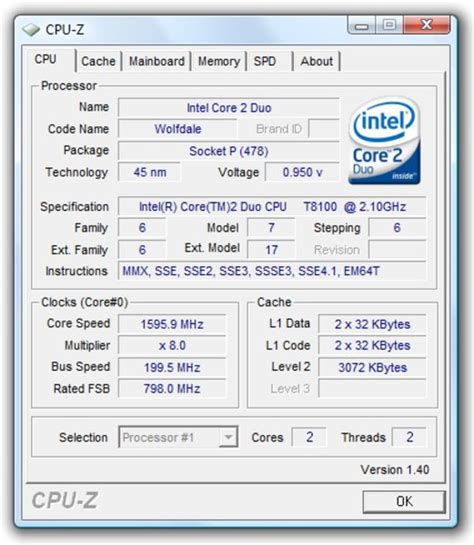 Análisis CPU Intel Core 2 Duo Penryn Notebookcheck org Analisis