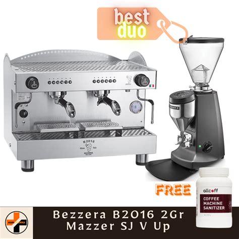 Jual Espresso BestDUO Mesin BEZZERA B2016 2G Grinder Mazzer Super Jolly