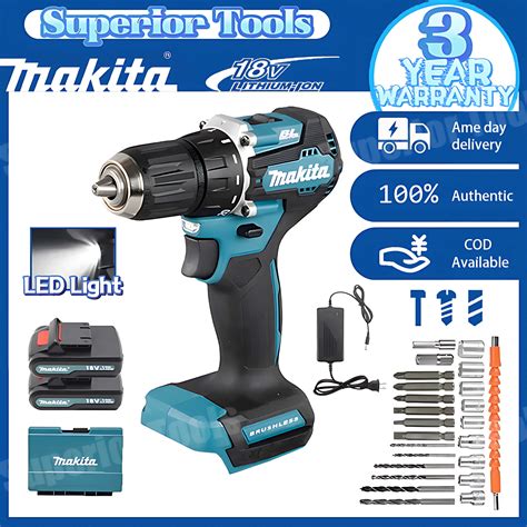Makita Cordless Electric Drill Impact Drill Power Tools Set 10mm