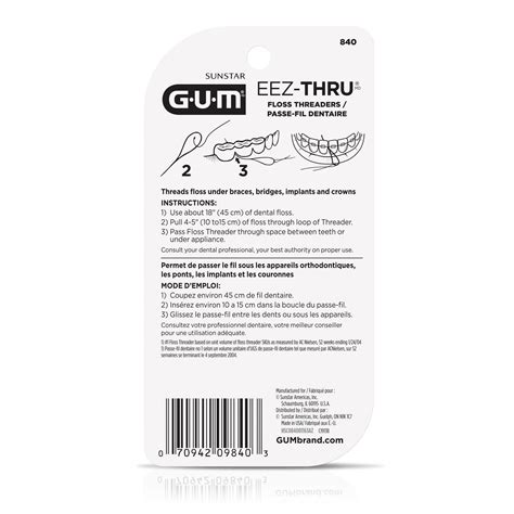 Gum® Eez Thru® Floss Threaders To Thread The Floss Under Wires