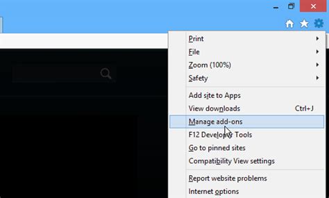 Internet Explorer Addons Enable Or Disable Addon