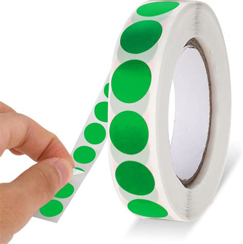 1000 Pcs 0 5 Green Round Stickers Circle Dot Stickers Waterproof