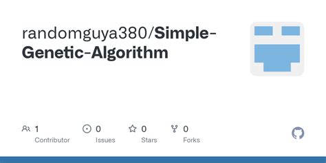 github randomguya380 simple genetic algorithm