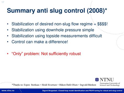 Ppt Robust Anti Slug Control In A Closed Loop System Model