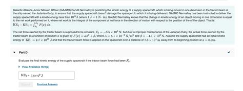Solved Part A The Integral With Respect To Time Of A Force
