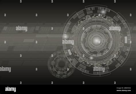 Futuristic Grey Hud User Interface Screen Design Sci Fi Ui Technology