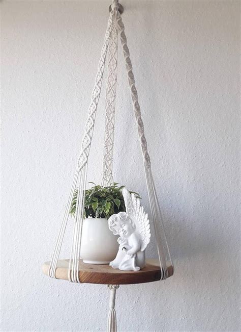 Diy Tutorial For Macrame Hanging Shelf 37 95 Cm Etsy