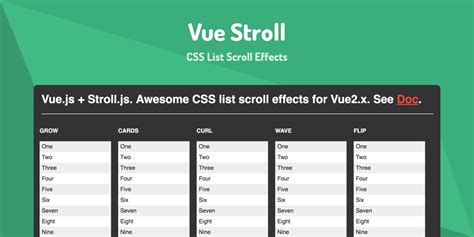 Vue Stroll Css List Scroll Effects Made With Vuejs