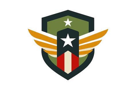 Militaire Insignia Vector Illustratie Cartoon Clipart En Line Art