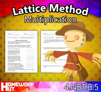 Lattice Method Multiplication Worksheets By Homework Hut TPT