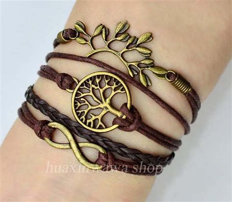 Bronze BraceletWax Cords And Leather By Huaxinwawa On Etsy 4 95