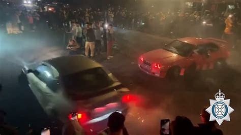 Shocking Moment Driver Loses Control While Doing Doughnuts At Car