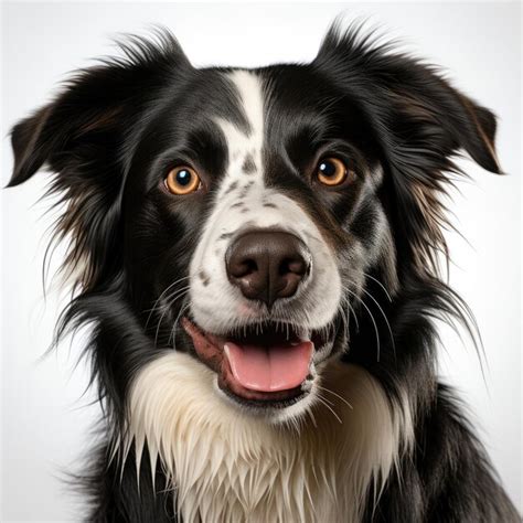 Premium Ai Image Playful Border Collie With Dichromatic Eyes
