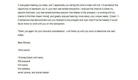 Real Estate Follow Up Email Templates Real Estate Thank You Letters 10