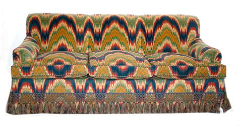 Bonhams A Pair Of Contemporary Flame Stitch Upholstered Sofas