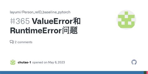 Valueerror Runtimeerror Issue Layumi Person Reid Baseline
