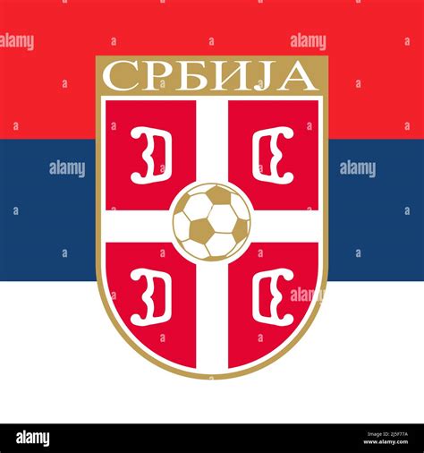 Serbia Football Federation Logo With National Flag Fifa World Cup 2022