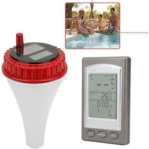 Sans fil flottant Thermomètre WiFi solaire Thermomètre flottant