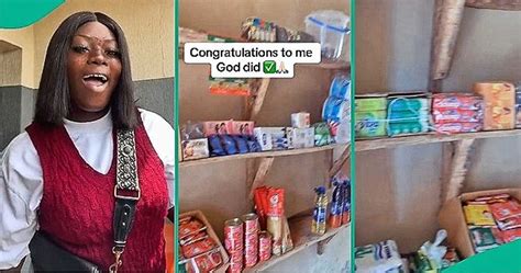 Nigerian Lady Sets Up Small Provision Shop Gives Gratitude To God In Video People React Legit Ng