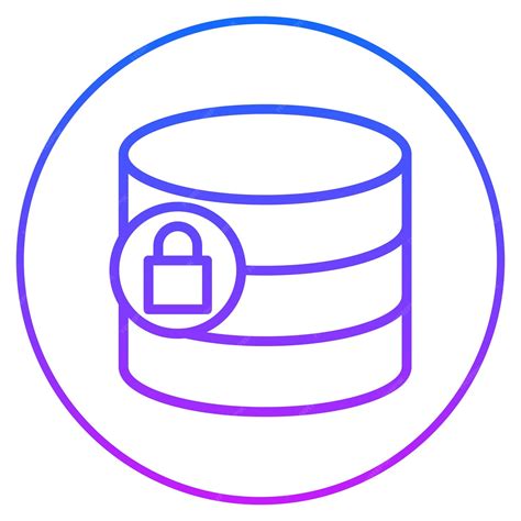 Premium Vector Database Lock Vector Illustration