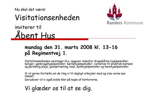 Ppt Visitationsenheden Inviterer Til Åbent Hus Powerpoint