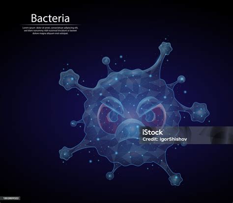별이 빛나는 하늘이나 공간의 형태로 추상적 인 이미지 박테리아 행성의 형태로 포인트 선 모양으로 구성 별 3d 로우 폴리 벡터 코로나 바이러스 감염 카우드19 3차원 형태에