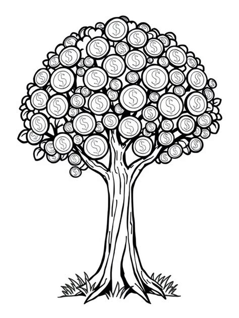 Coloring Pages Money Tree 2025