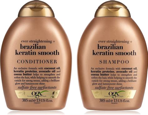 Ogx Shampoo And Conditioner Ever Straightening With Brazilian Keratin