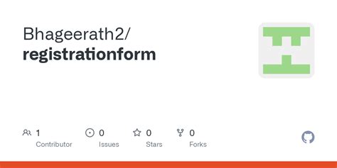 Github Bhageerath2registrationform
