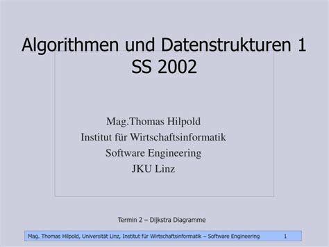 Ppt Algorithmen Und Datenstrukturen 1 Ss 2002 Powerpoint Presentation