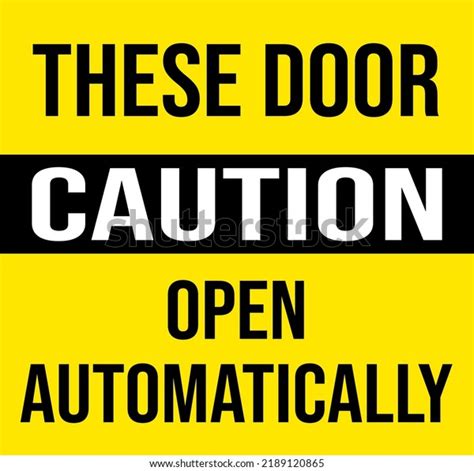 These Door Open Automatically Label Stock Vector Royalty Free