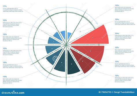 Infographics Standard Pie Chart Graph Diagram Options Parts