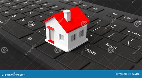 Cad 3d Rendering Of A A House Plan On The Computer Mockup Of House