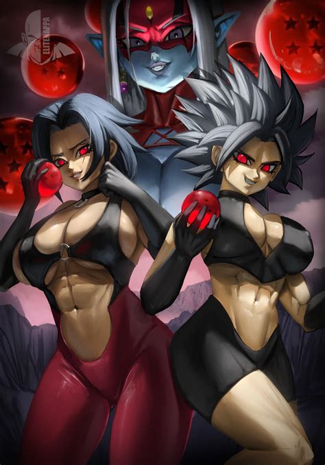 Caulifla Kale And Towa Dragon Ball And 1 More Drawn By Elite Nappa
