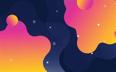 liquid shapes and forms blobs with gradient color flat cartoon