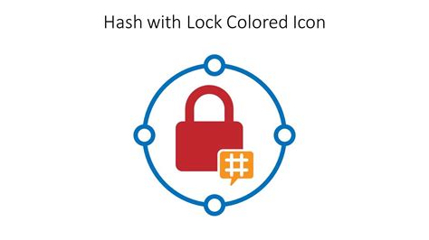Hash With Lock Colored Icon In Powerpoint Pptx Png And Editable Eps Format Ppt Slide