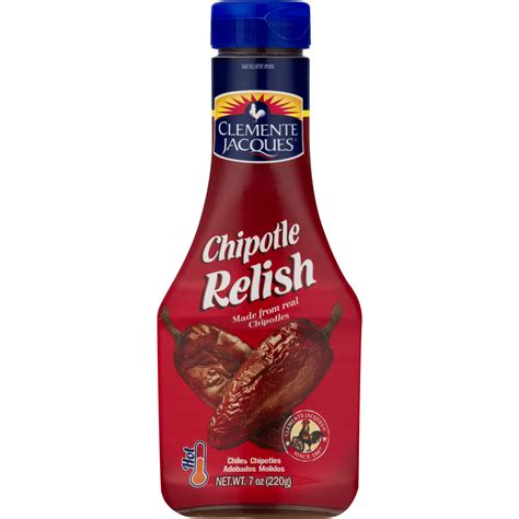 Clemente Jacques Hot Chipotle Relish Spicy Relish Condiment 7 Oz