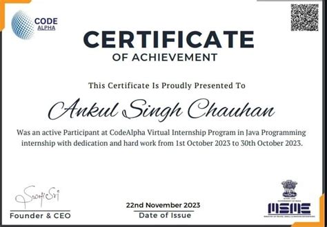 Ankul Chauhan On Linkedin Codealpha