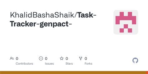 Github Khalidbashashaiktask Tracker Genpact