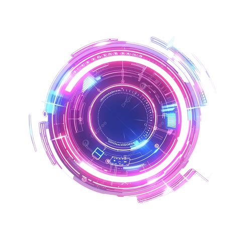 Hud Futuristic Element Abstract Optical Neon Aim Hud Element