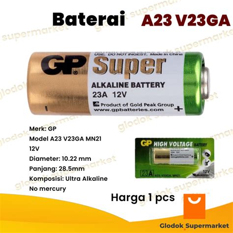 Baterai Gp A Batu Batre V Battery Volt Ultra Super Alkaline High Voltage A V Ga Mn
