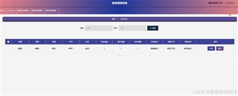 Springboot毕设 教务管理系统 程序论文 Csdn博客