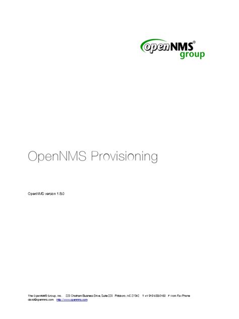 Opennms Provisioning User Guide Pdf Domain Name System Port