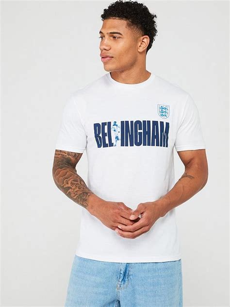 England Mens Bellingham Name And Number T Shirt White Very
