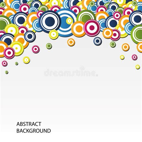 Colorful Rings Circles Background Stock Vector Illustration Of Flyer