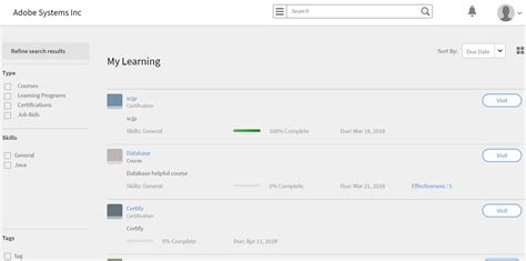 Courses Adobe Learning Manager