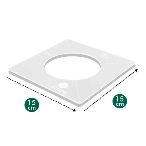 Régua Para Quilting Esfera 15x15 Cm Patchwork Costura Criativa