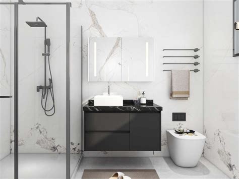 Modern Black Lacquer Plywood Bathroom Vanity Pa Kitchen